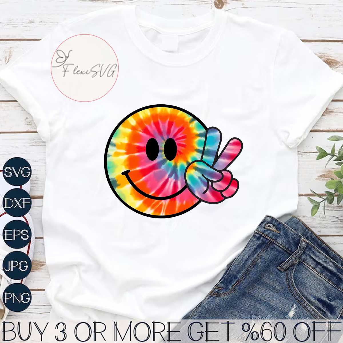 Tie Dye Smiley Face PNG, Peace Sign png, Retro png, Happy Fa - Inspire ...