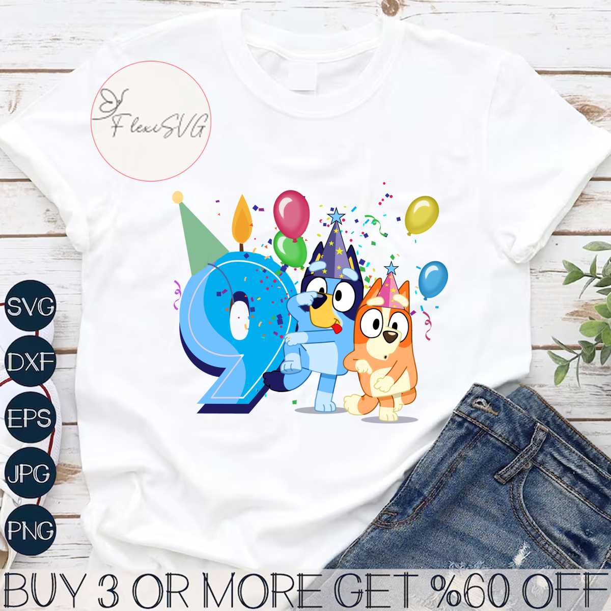 blueys 9 blue PNG, Bluey Birthday numbers PNG | Inspire Uplift