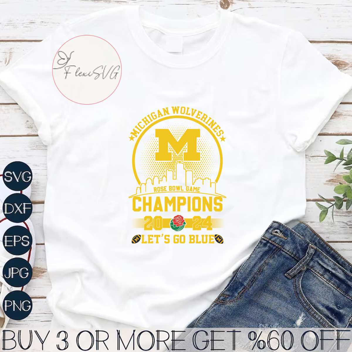 Michigan Wolverines Lets Go Blue Champions SVG | Inspire Uplift