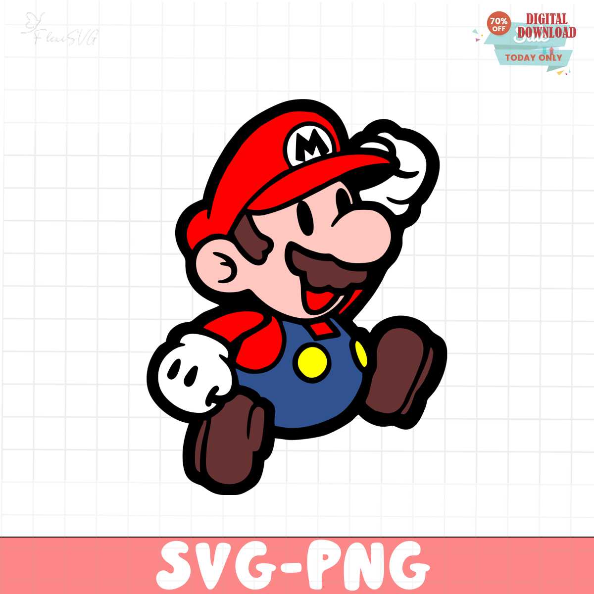 Mario SVG for cricut, Super Mario SVG cut file | Inspire Uplift