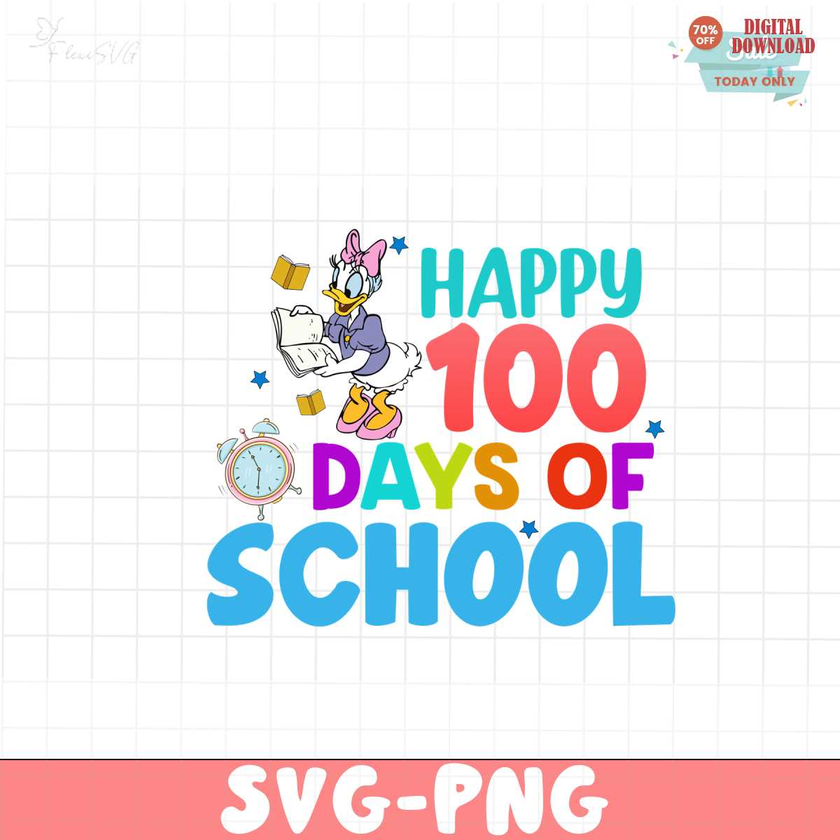 Happy 100 days of school daisy PNG | Inspire Uplift