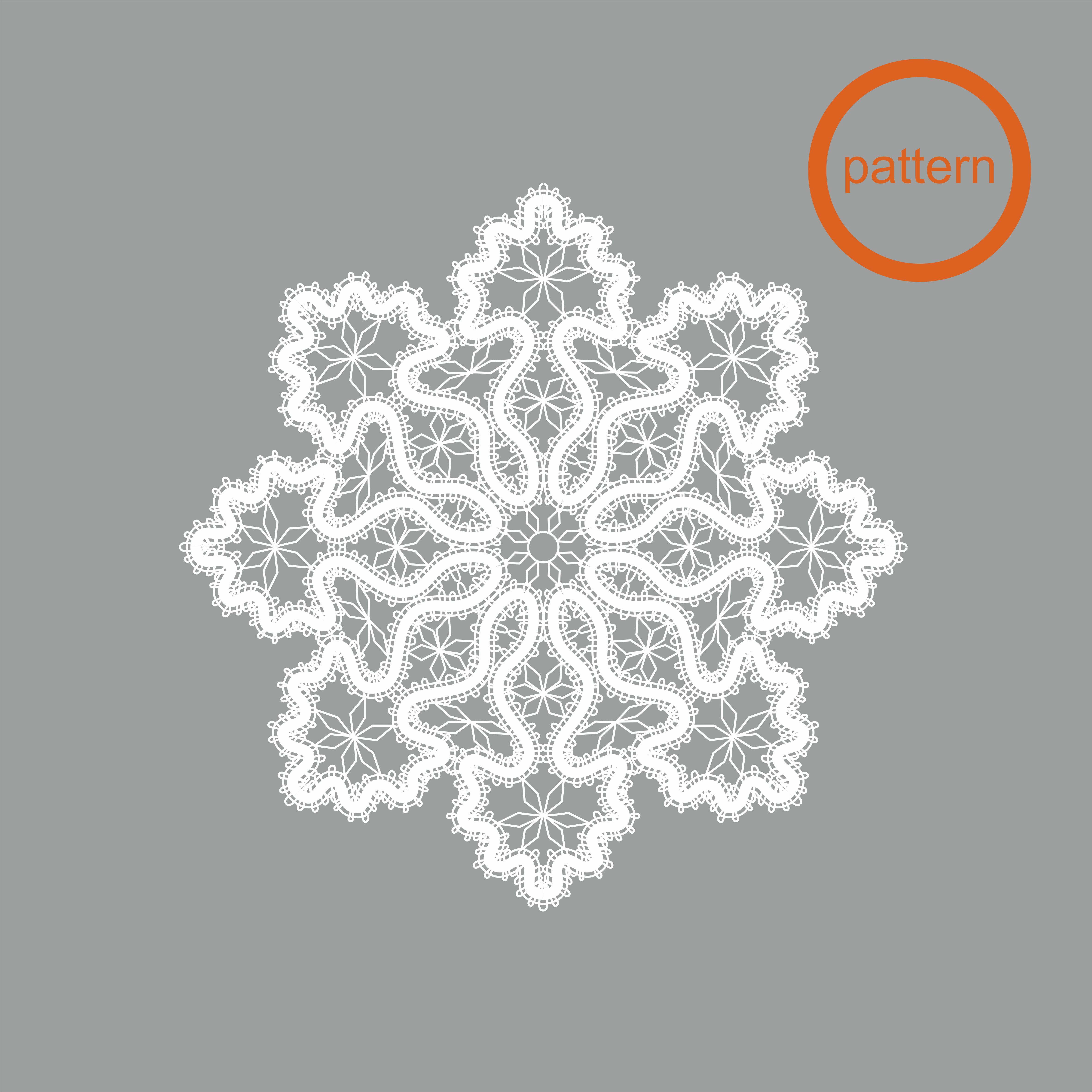 Bobbin lace Pattern Napkin Snowflake Doile Printable pattern | Inspire ...