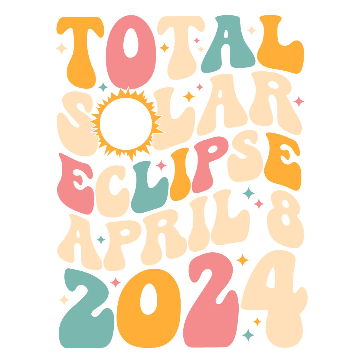 Total Solar Eclipse April 2024 SVG | Inspire Uplift