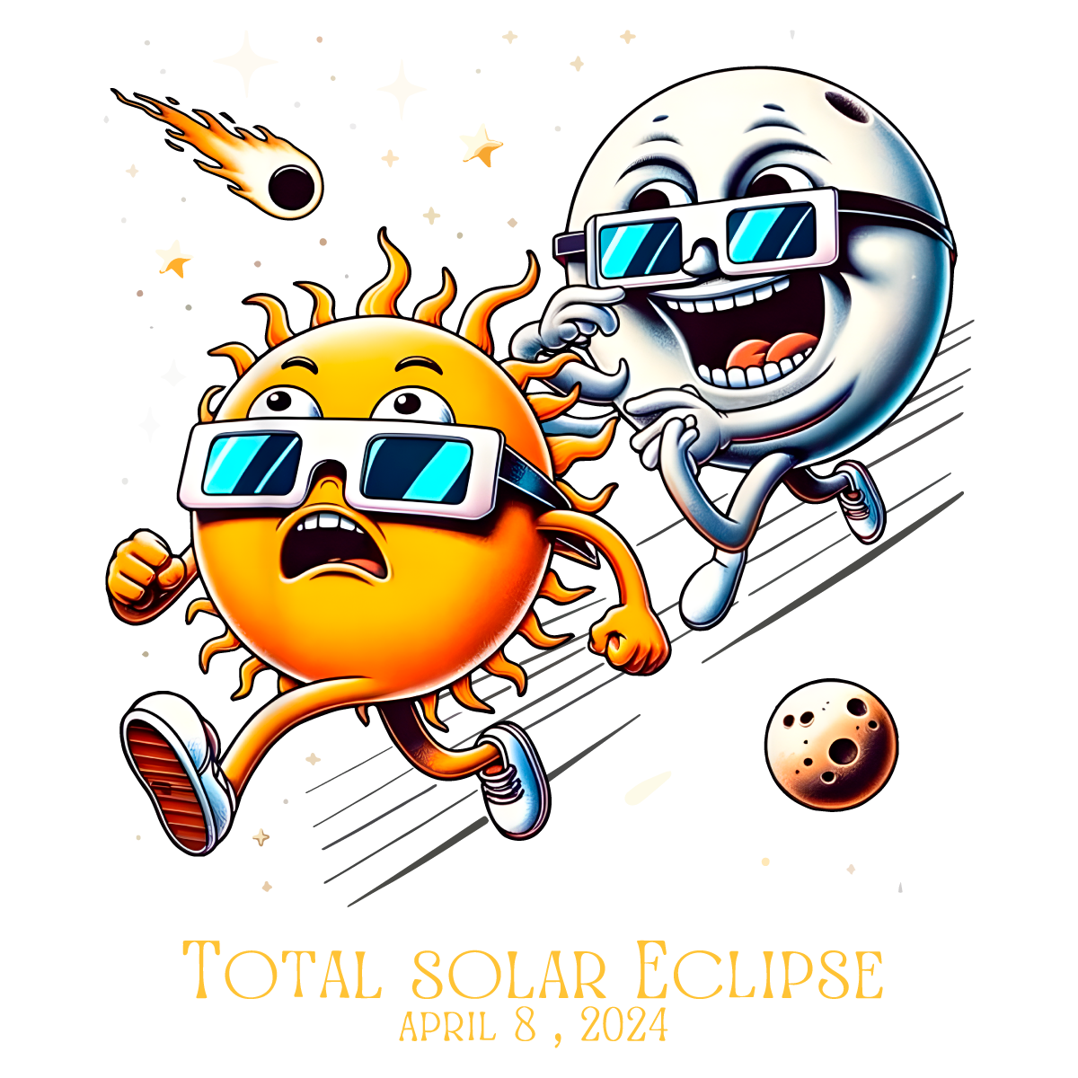 Total Solar Eclipse 2024 Celestial Meme PNG | Inspire Uplift