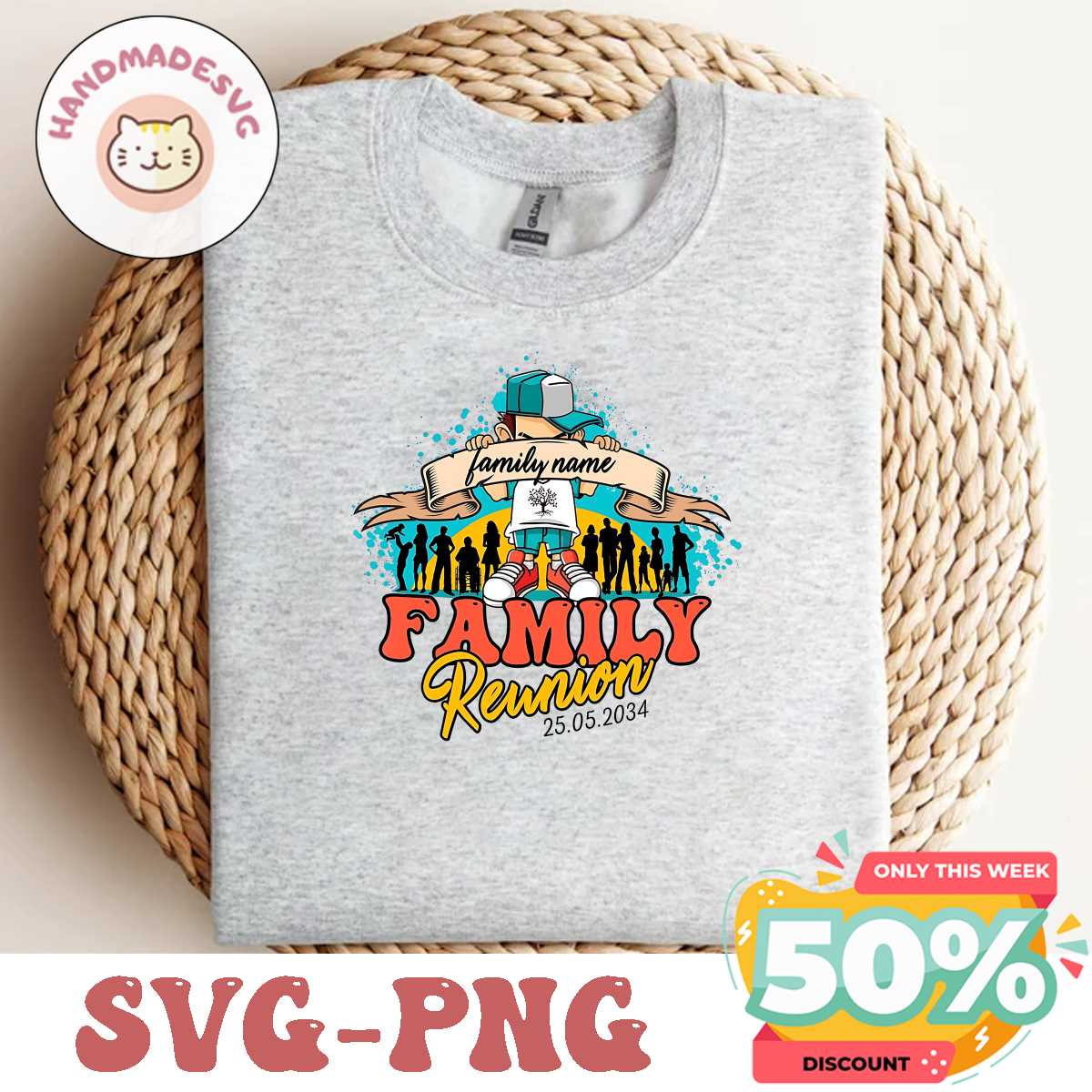 Retro family reunion custom name sublimation design png, fam | Inspire ...