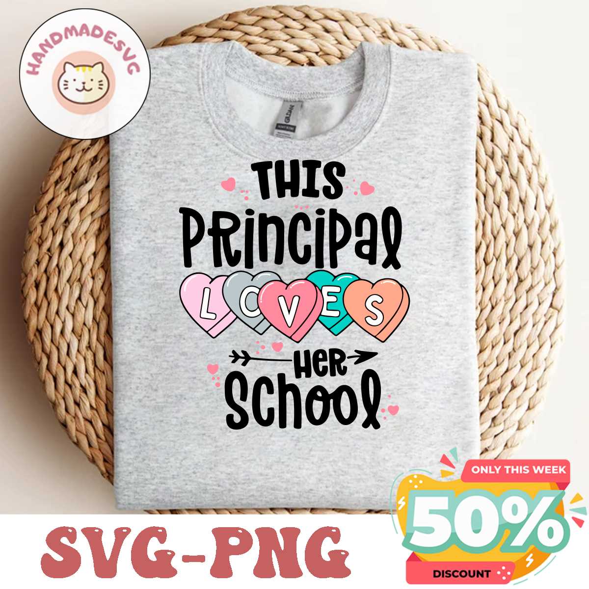 This Principal Loves Her School Svg Png, Layered Valentine T | Inspire ...