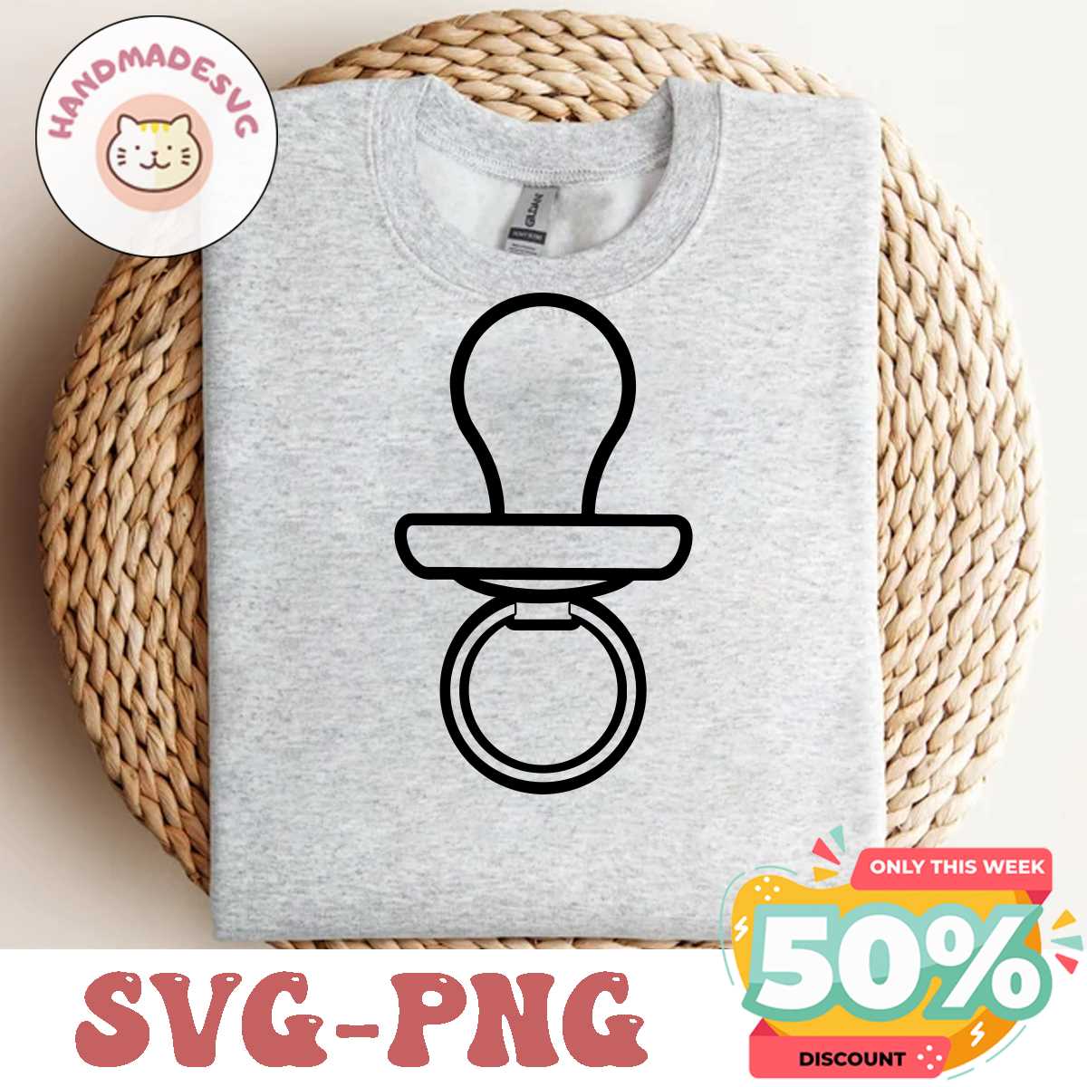 Baby Pacifier SVG Clip Art Cut File Silhouette dxf eps png j | Inspire ...