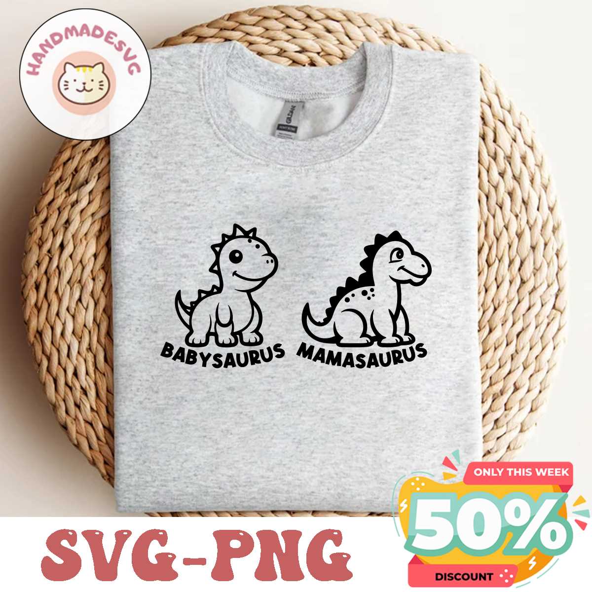 Babysaurus Svg, MamaSaurus Svg Png, Cute Dinosaur Svg TRex S | Inspire ...