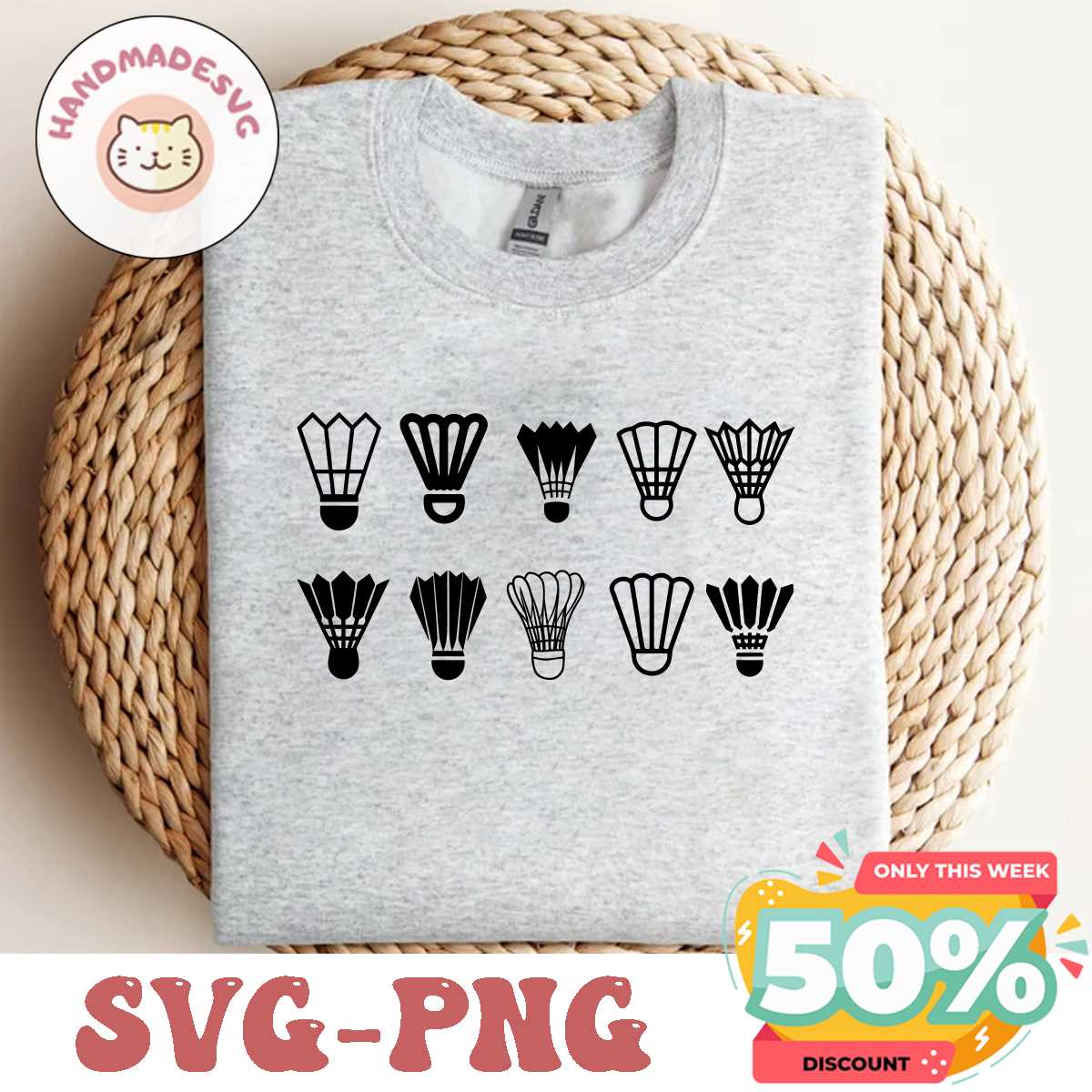 Shuttlecock Svg Bundle, Shuttlecock cut files, Badminton Svg - Inspire ...