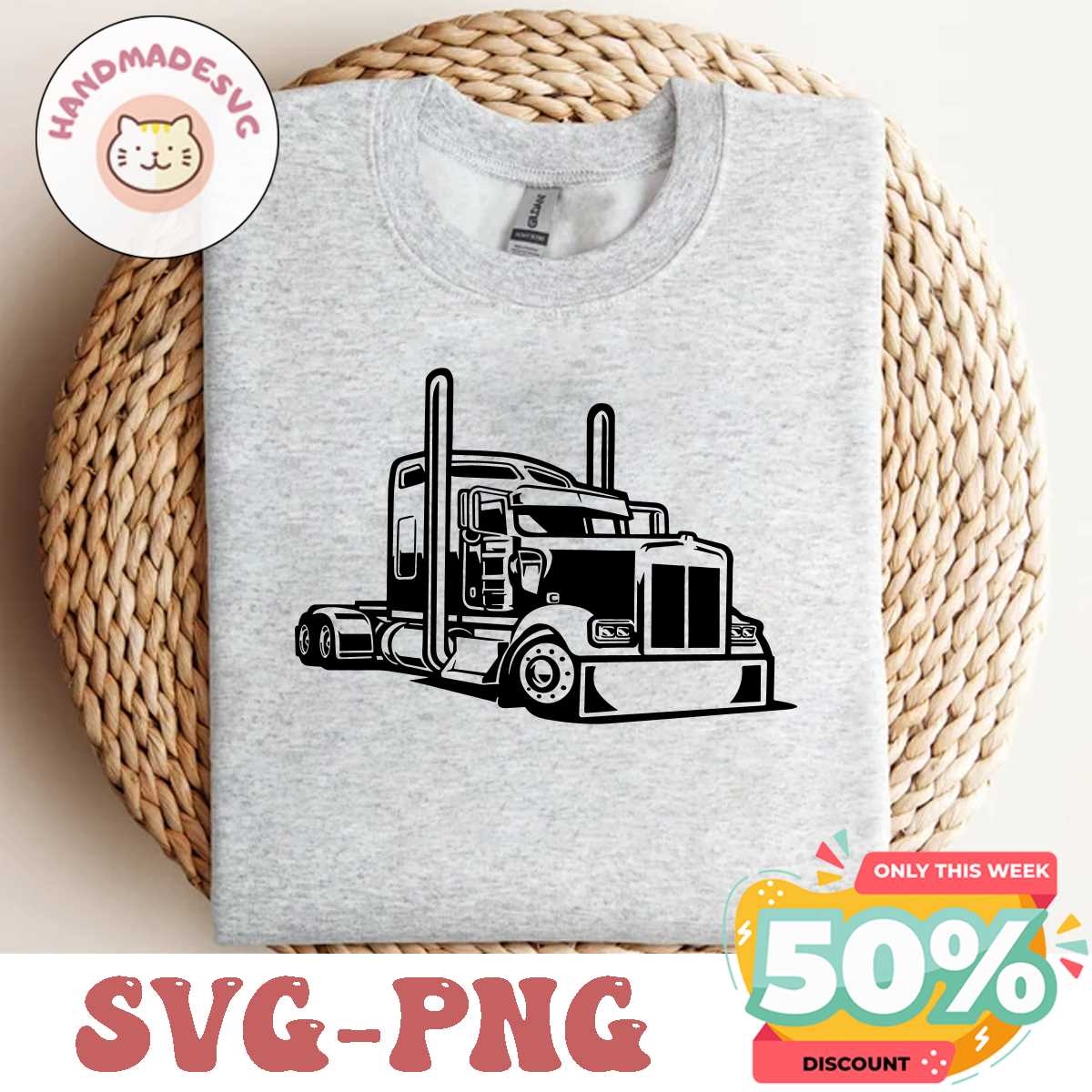 Semi truck svg Truck svg Truck Logo svg American Trucker svg | Inspire ...