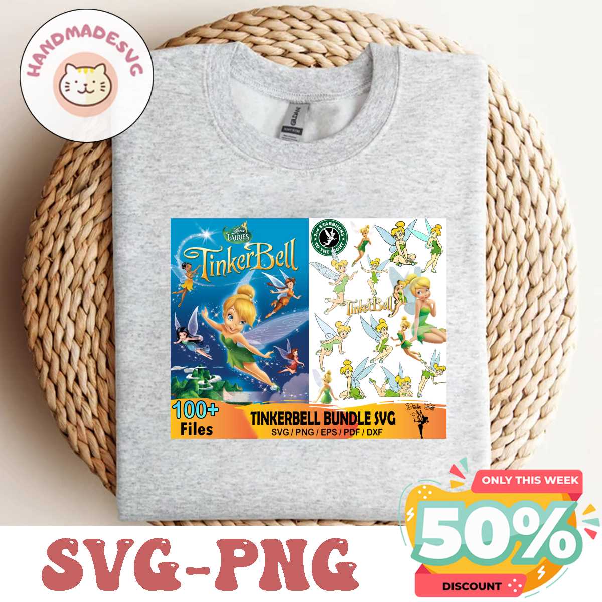 100 Files Disney Tinkerbell Bundle SVG | Inspire Uplift