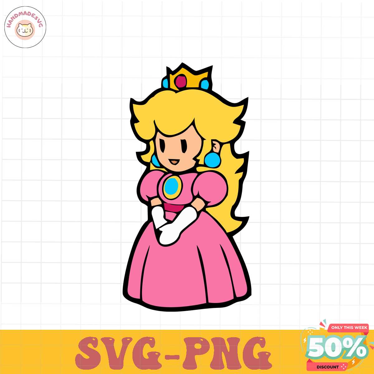 Princess Peach Svg, Princess Svg, Games Svg, Super Mario Svg | Inspire ...