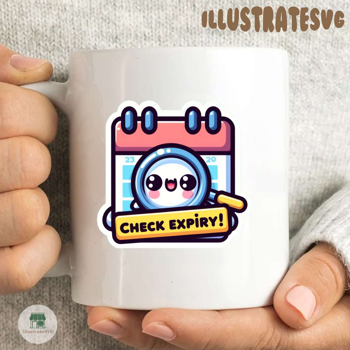 Check Expiry Kawaii Sticker PNG - Inspire Uplift