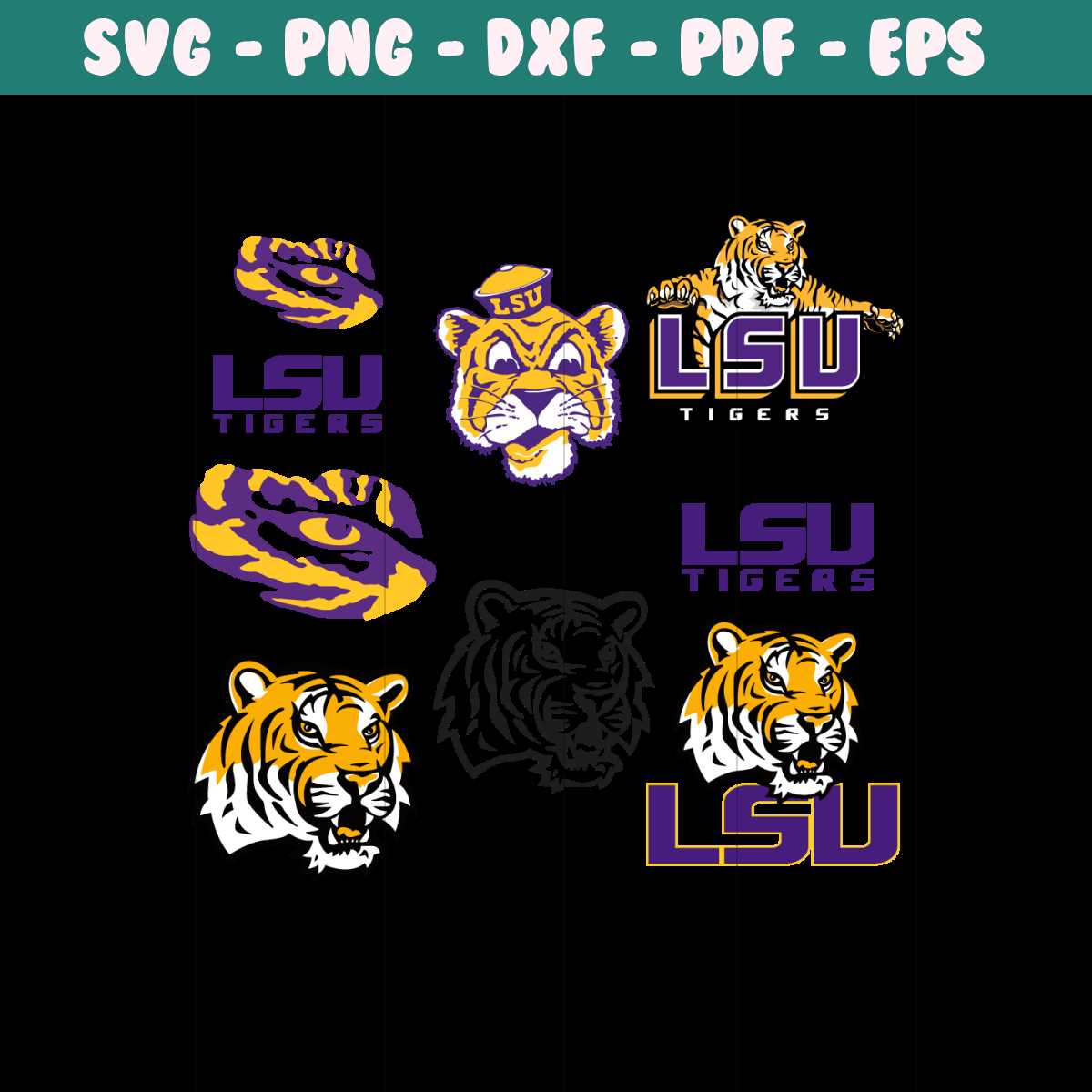 LSU Bundle Svg / Png / Eps / Dxf | Inspire Uplift