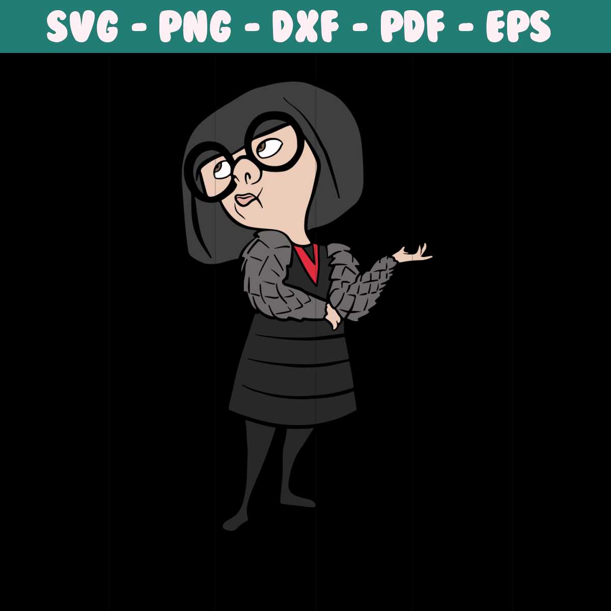 Edna Mode SVG The incredibles SVG Disneyland Ears Clipart La | Inspire ...