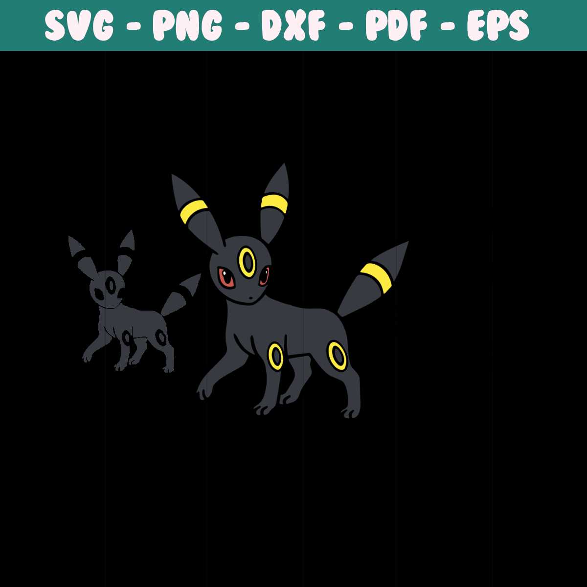 Poke Umbreon Layered SVG Cricut Cut File Silhouette Cameo In | Inspire ...