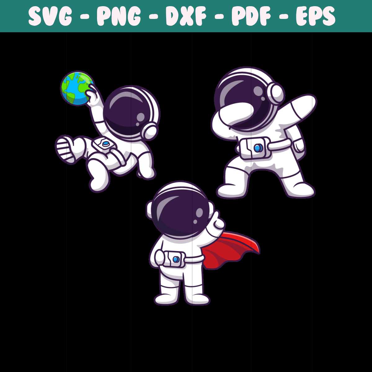 Cute Astronaut Svg superhero svg kid astronaut svg bundle co | Inspire ...