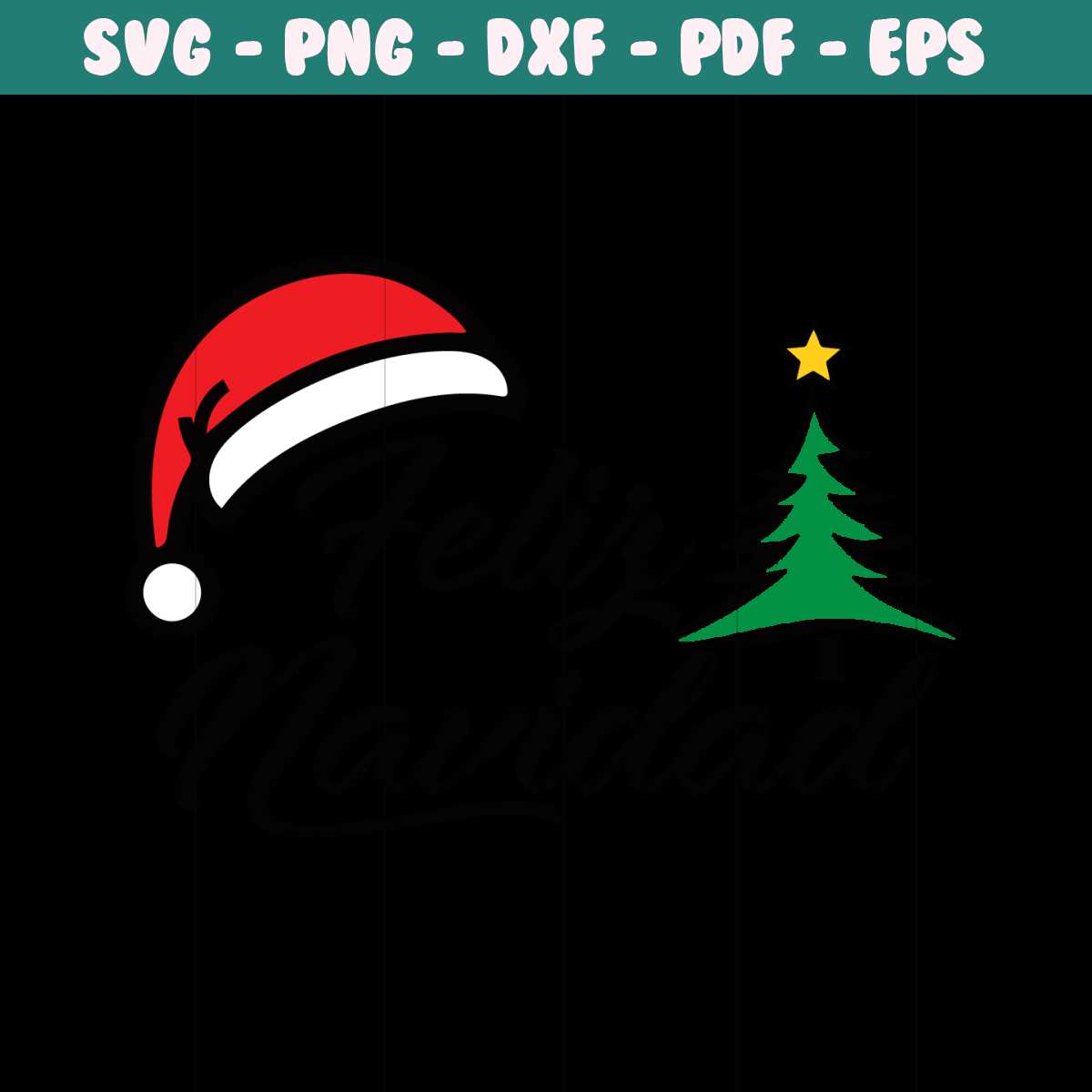 Feliz Navidad Svg, Spanish Christmas Svg, Santa Hat Svg, Mer | Inspire ...