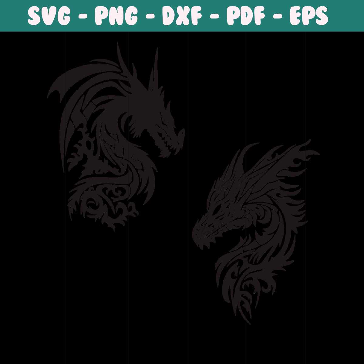 Dragons SVG Bundle, Tribal Dragon SVG, Dragon Tattoo svg, Dr | Inspire ...