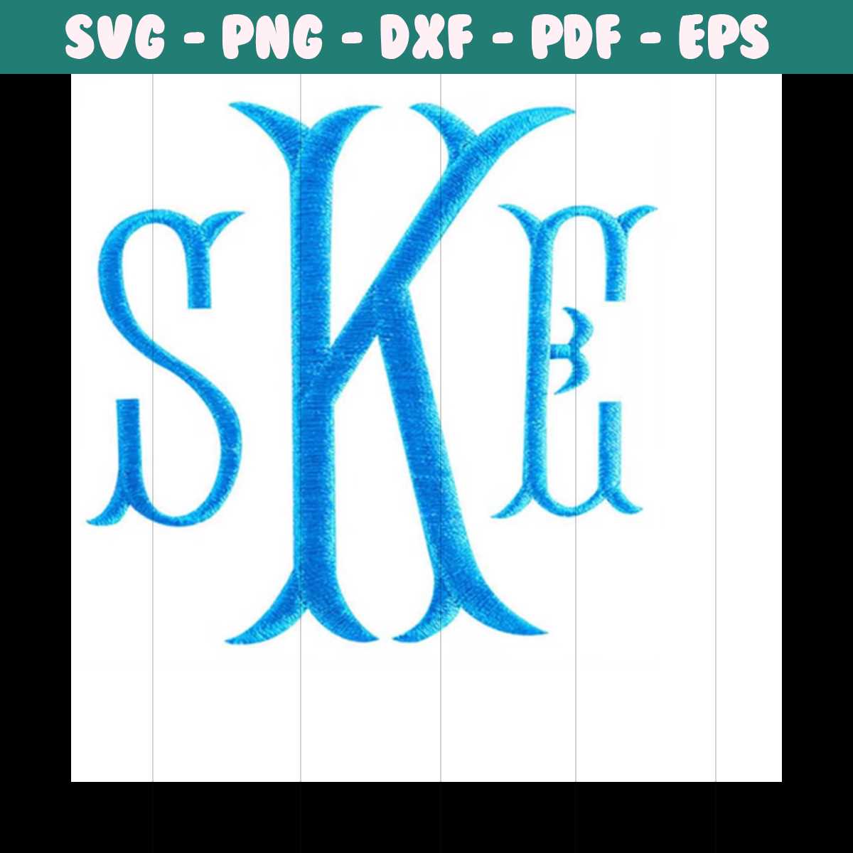 Fish Tail Fishtail Monogram Machine Embroidery Font Alphabet | Inspire ...