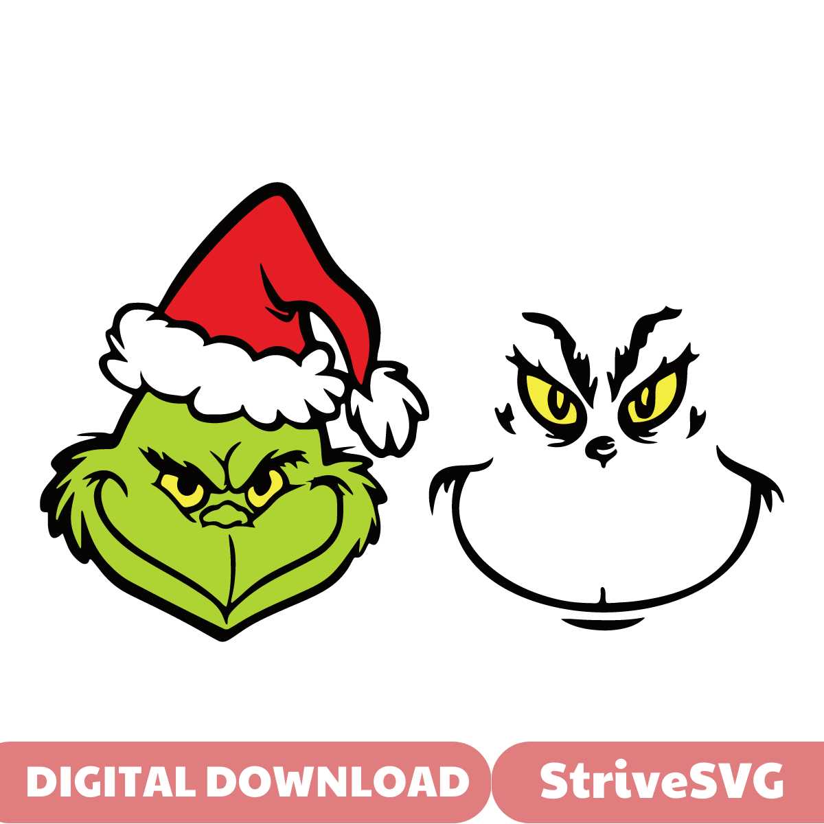 Grinch Face SVG, Grinch, Grinch Ornament, Grinch Smile, Chri | Inspire ...