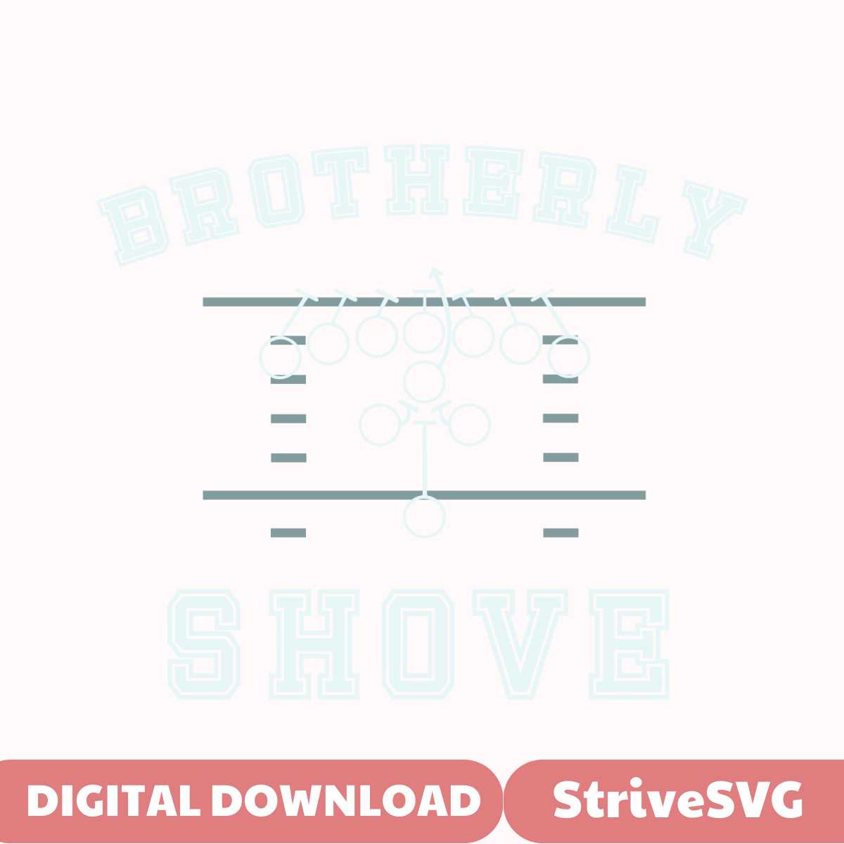 Retro Brotherly Shove Eagles SVG | Inspire Uplift
