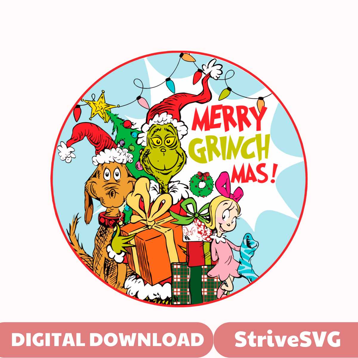 Merry Grinchmas Characters SVG | Inspire Uplift