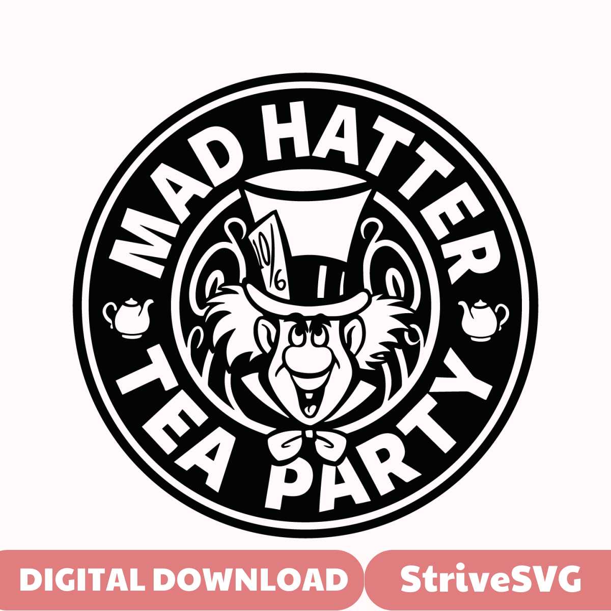 Mad hatter SVG, easy cut file for Cricut, Layered by colour | Inspire ...