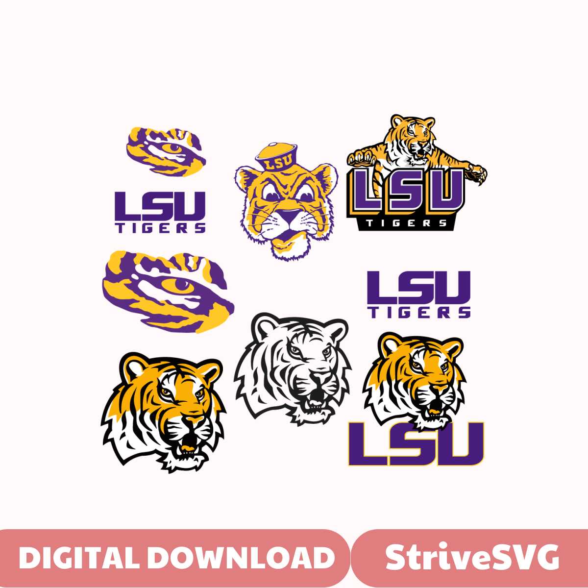 LSU Bundle Svg / Png / Eps / Dxf | Inspire Uplift