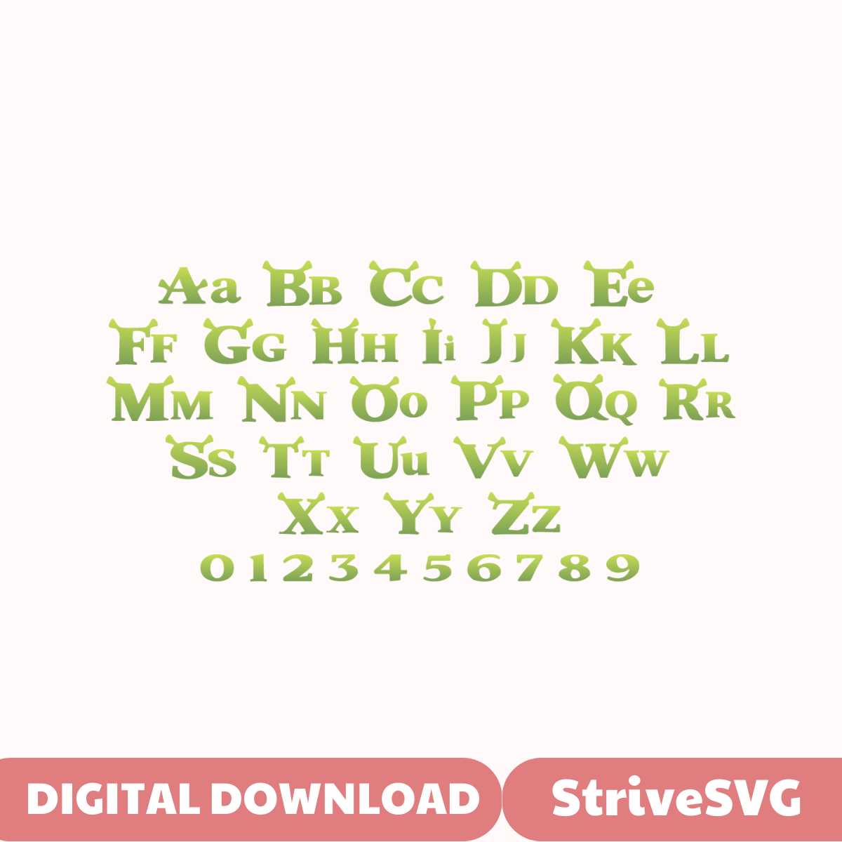 Shrek font, Shrek SVG, Shrek monogram svg, Shrek font TTF, S - Inspire ...