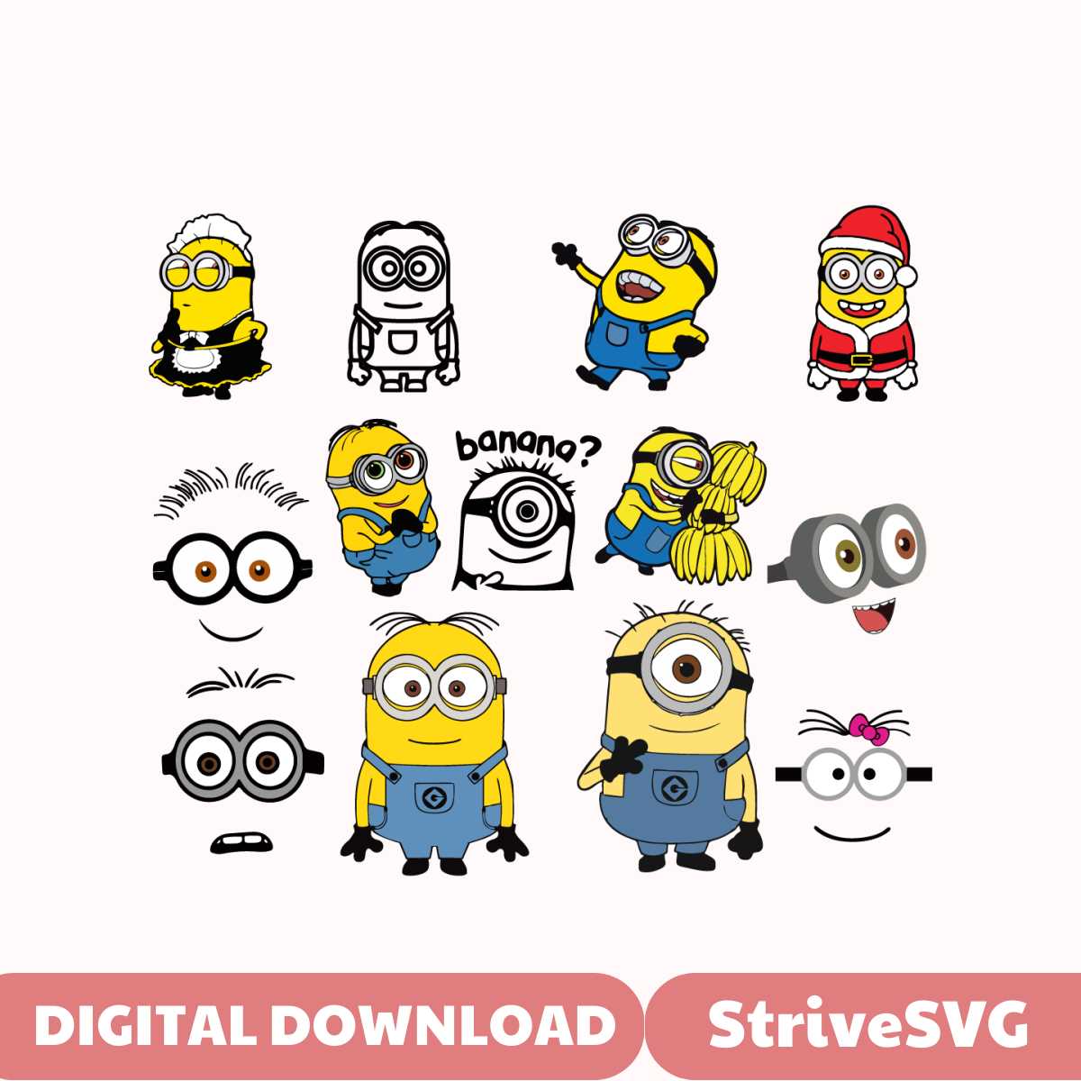 Minions Svg Bundle Minion SVG for Craft Machines Cricut De - Inspire Uplift