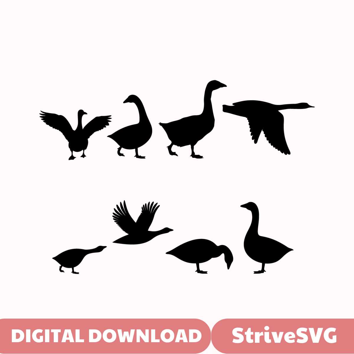 Goose Svg, Svg Files for Cricut, Goose Silhouette, Goose Cut | Inspire ...