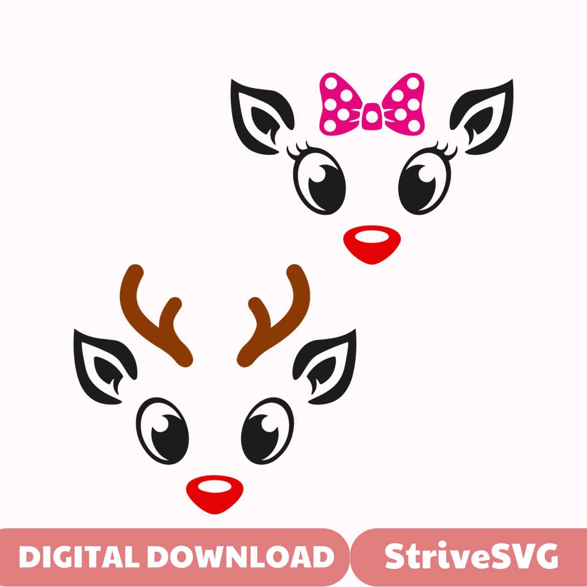Rudolph The Red Nosed Reindeer SVG, Christmas Reindeer svg, | Inspire ...