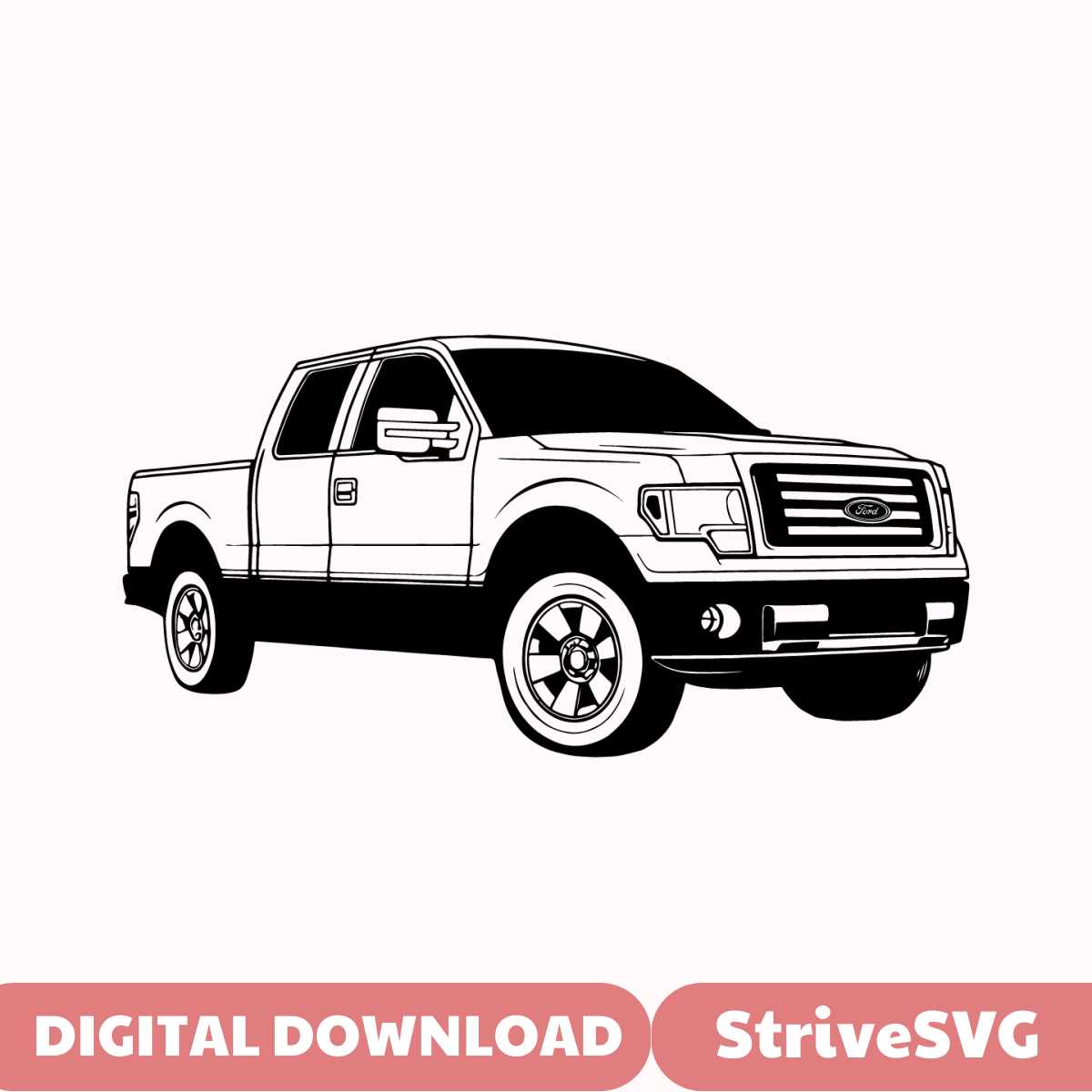 2009 Ford F150 STX SVG Pick up Truck PNG svg, cut file, draw | Inspire ...
