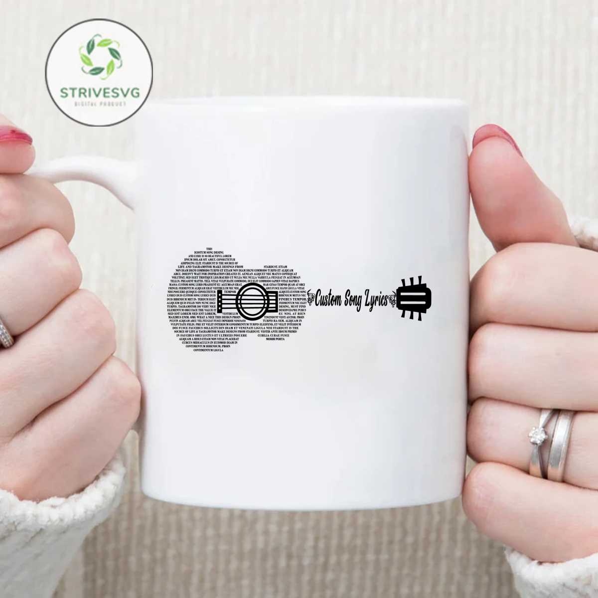 Guitar Song Lyrics Svg | Inspire Uplift