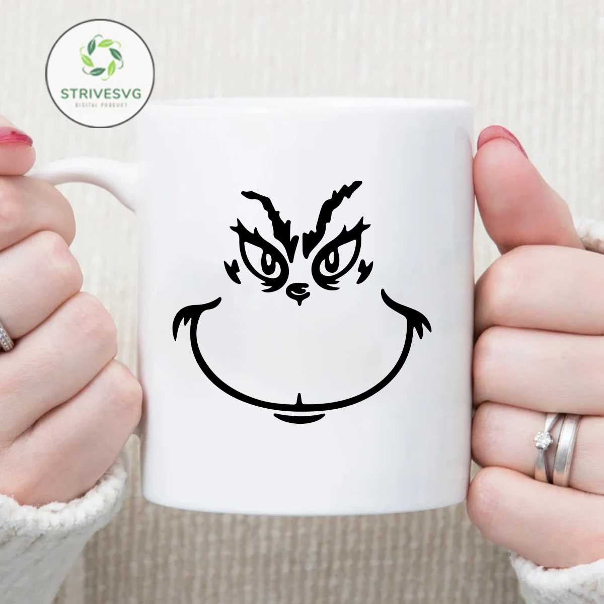 Grinch Face, Grinch Christmas Decal Files, cut files for cri | Inspire ...