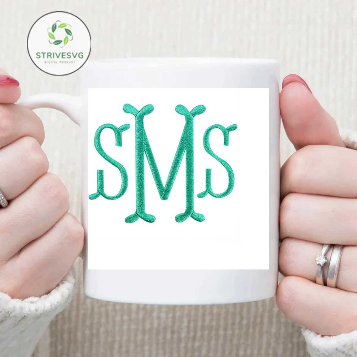 Fish Tail Rounded Fishtail Monogram Machine Embroidery Font | Inspire ...