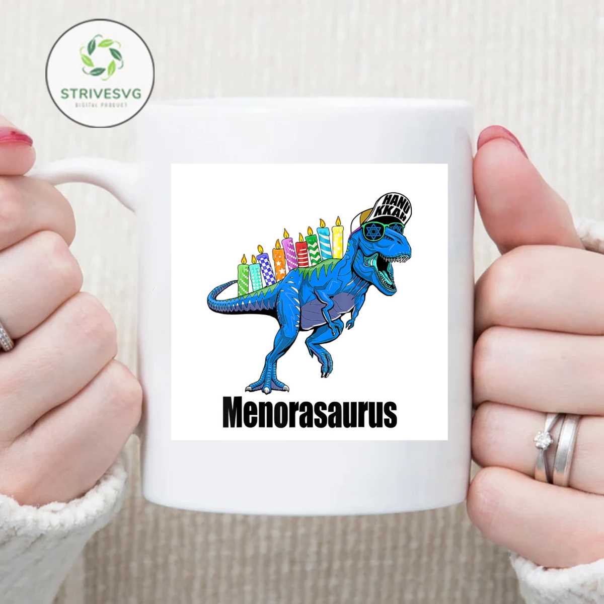 Menorasaurus Hanukkah Svg, Trending Svg, T Rex Svg, Dinosaur | Inspire ...