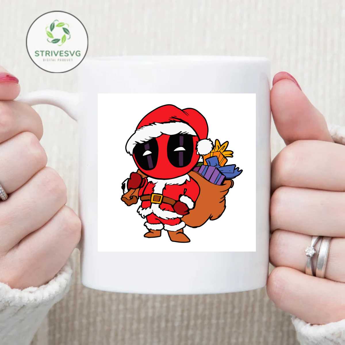 Deadpool Santa Cartoon Svg, Christmas Svg, Deadpool Santa Sv | Inspire ...