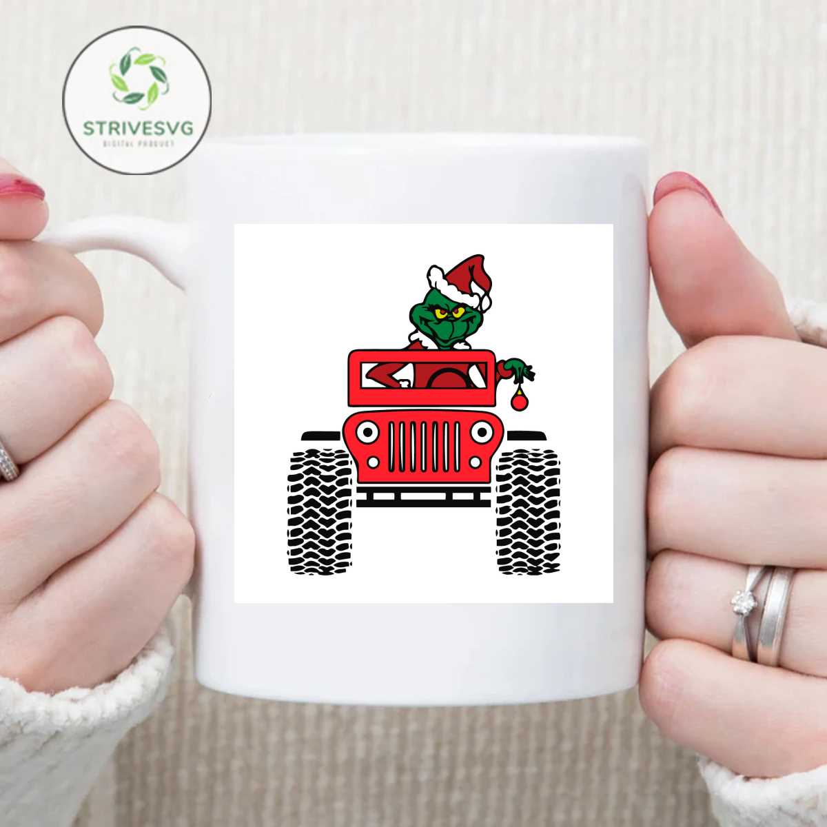 Grinch on Jeep Svg, Christmas Svg, How The Grinch Stole Chri | Inspire ...