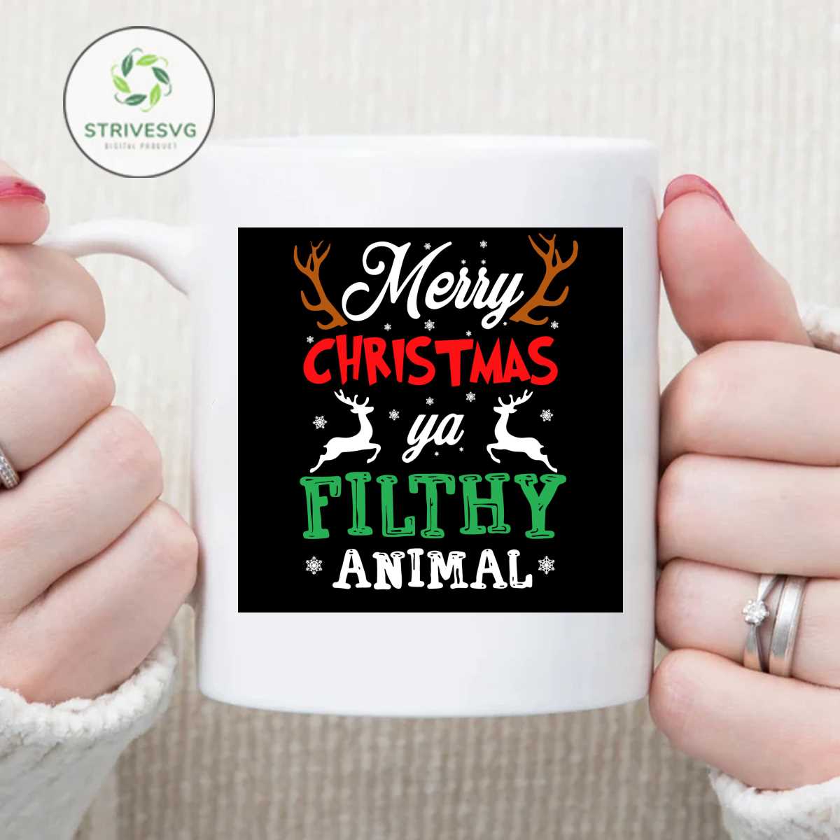 Merry Christmas Ya Filthy Animal Svg, Christmas Svg, Merry C | Inspire ...