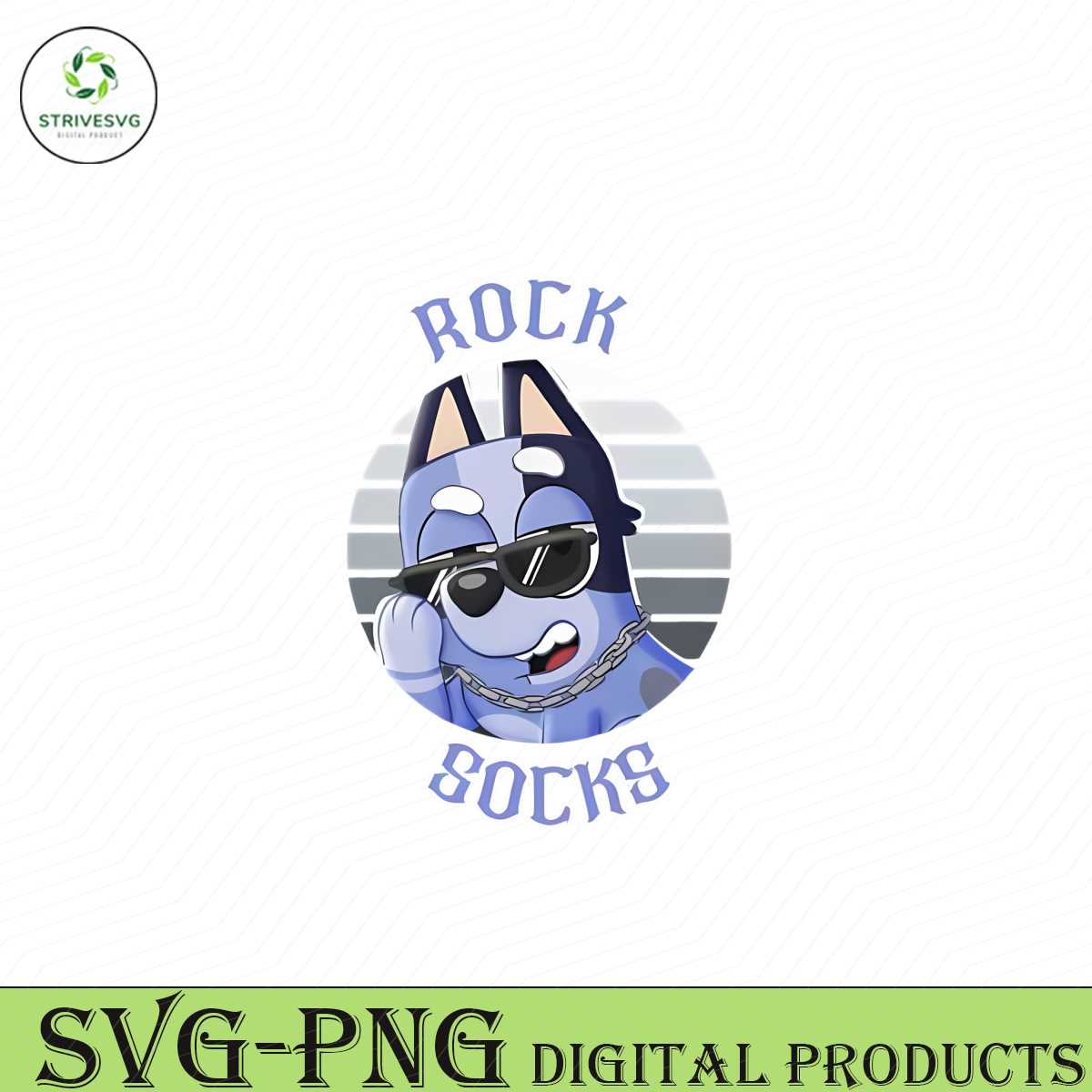 Bluey Rock Socks Cartoon Character PNG | Inspire Uplift