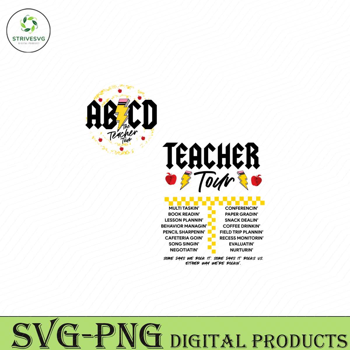 Retro ABCD The Teacher Tour SVG | Inspire Uplift