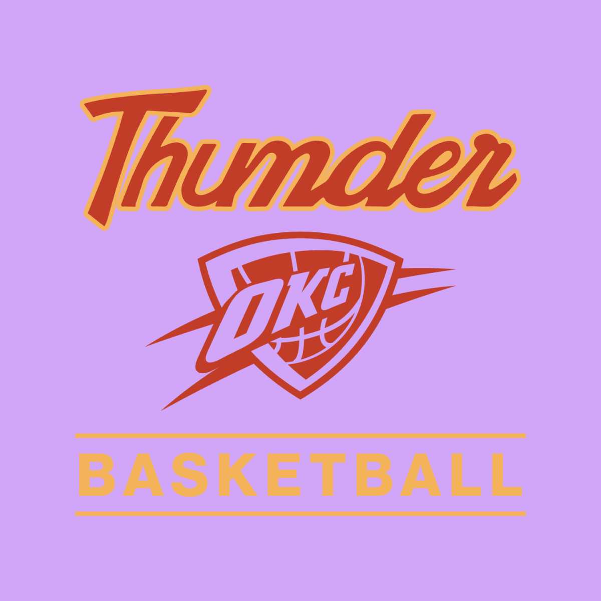 Thunders Basketball Logo NBA Svg Cricut Digital Download | Inspire Uplift
