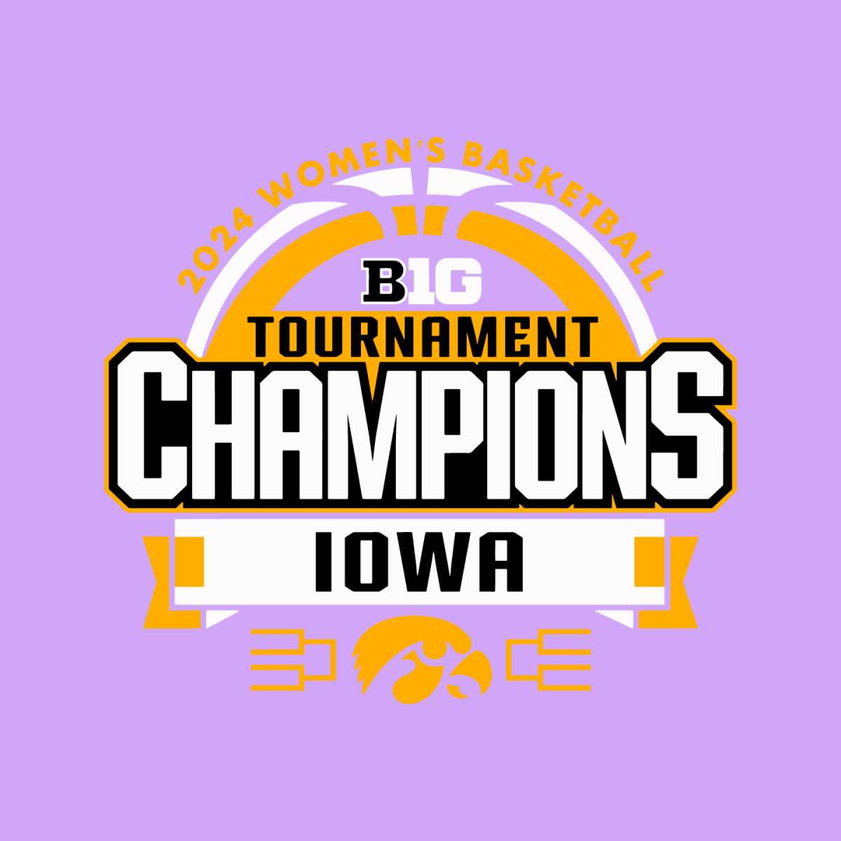 Iowa Hawkeyes 2024 Big Ten Basketball Tournament Champions S - Inspire ...