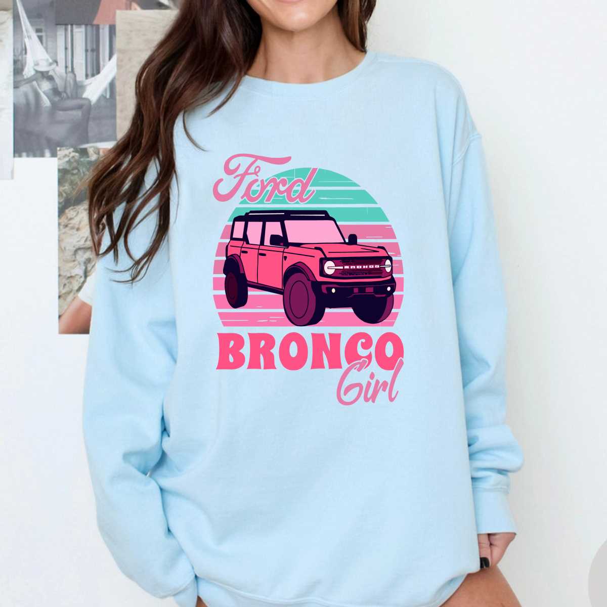 Funny Pink Ford Bronco Girl SVG - Inspire Uplift