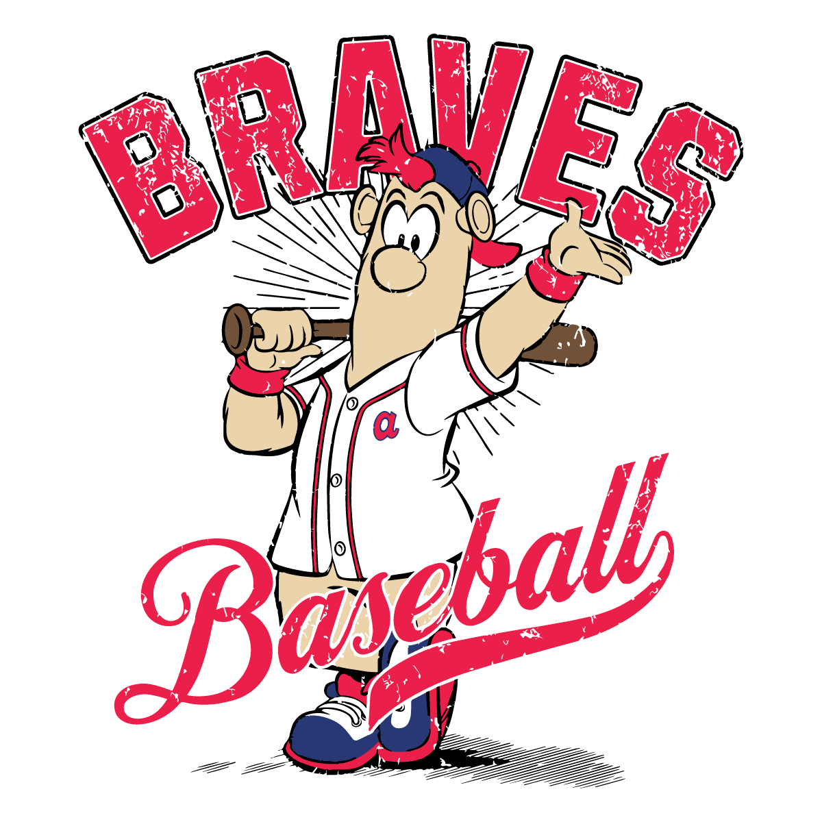 Blooper Mascot Braves Baseball MLB Svg Digital Download | Inspire Uplift