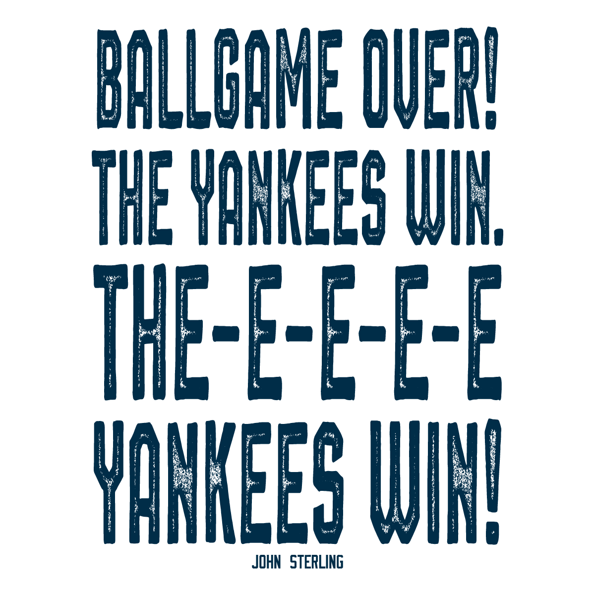 John Sterling Ballgame Over The Yankees Win Svg | Inspire Uplift