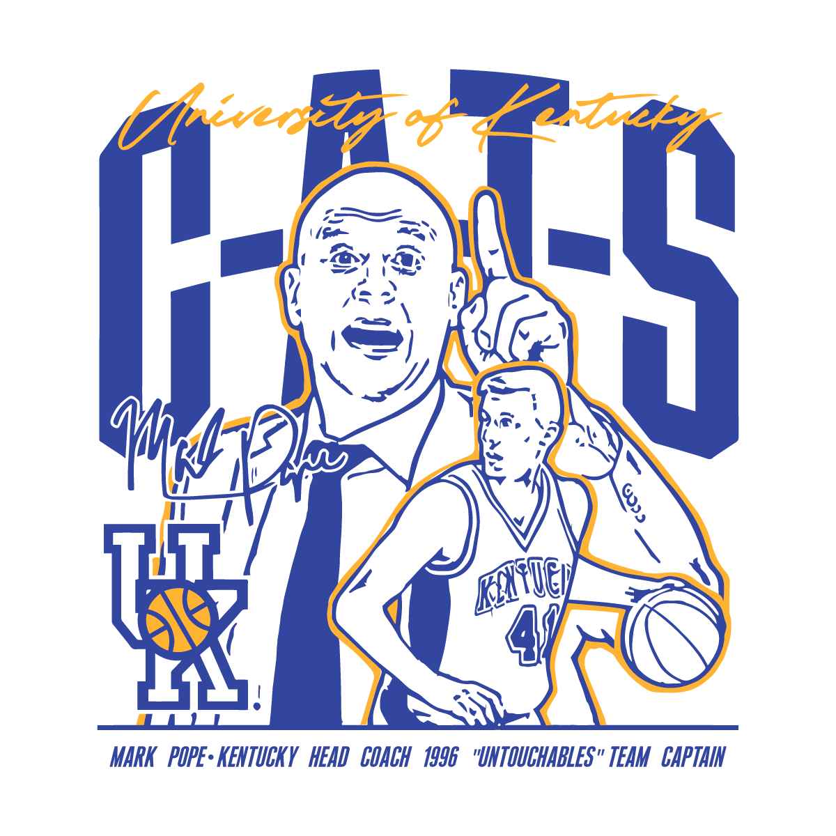 University Of Kentucky Mens Basketball Mark Pope 2024 Svg | Inspire Uplift