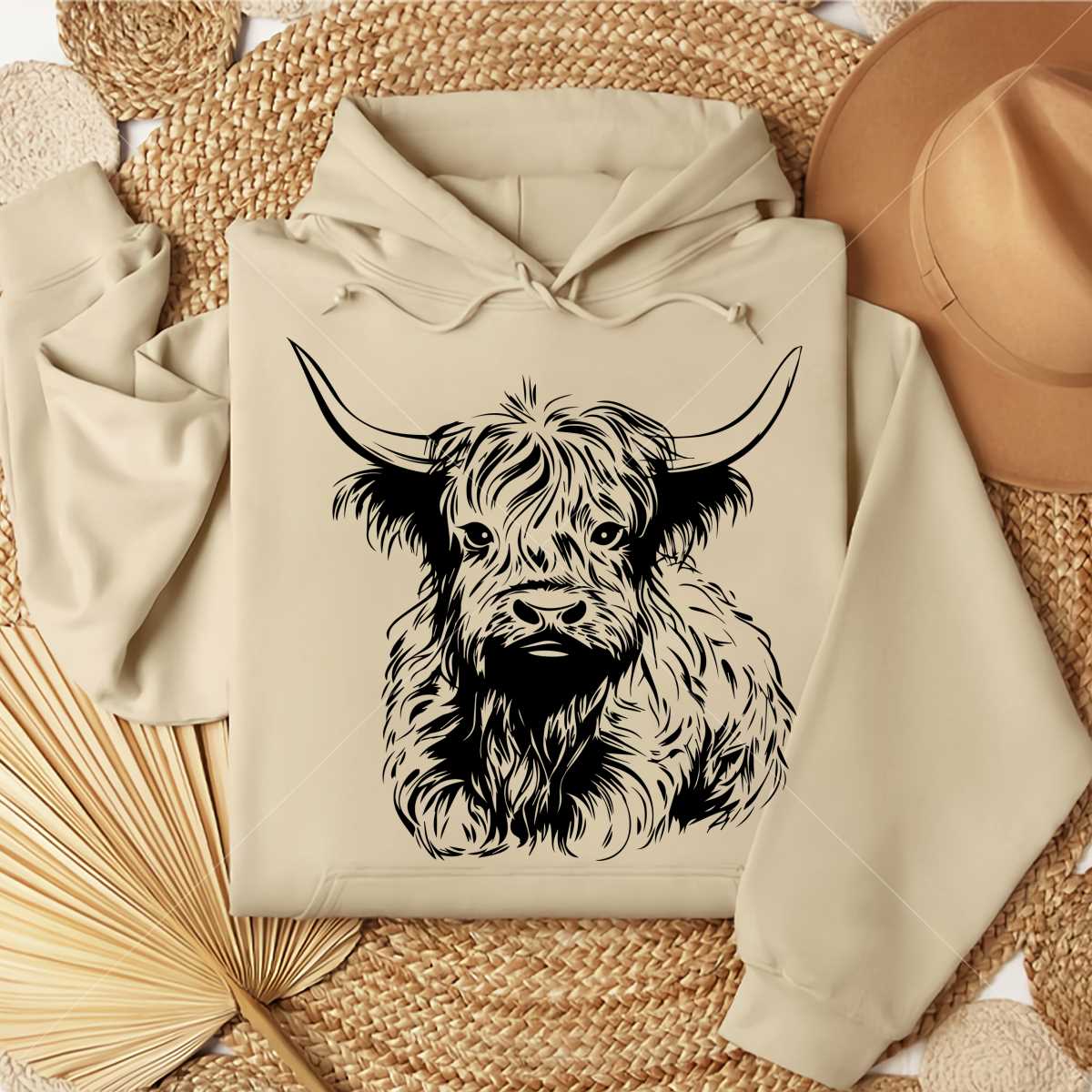 Full Body Highland Cow SVG, Cow SVG - Inspire Uplift